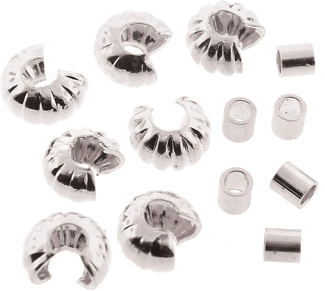 The Beadsmith Basic Elements Crimp Tubes & Corrugated Crimp Covers - Etsy