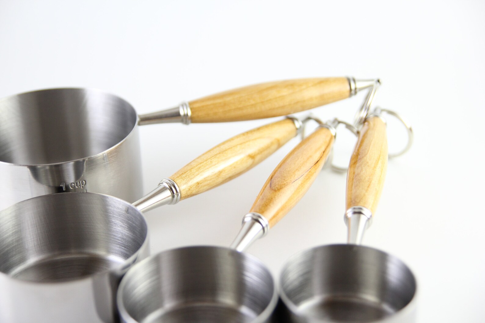 Hand Made Wood Measuring Cup Set - Two Tone Walnut - Etsy