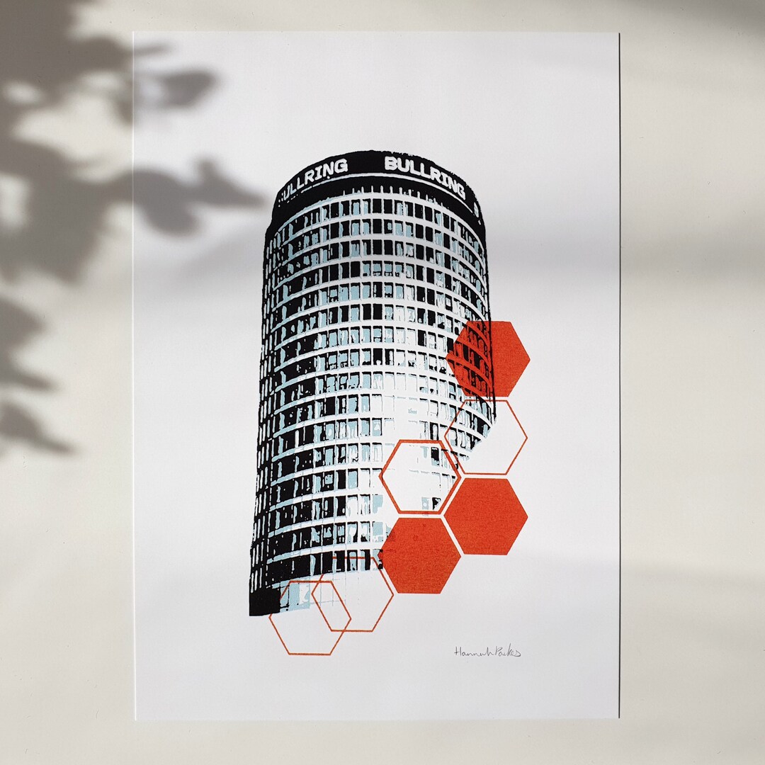 Rotunda A5 / A4 Screen Print Wall Decor Art Hanging Birmingham ...