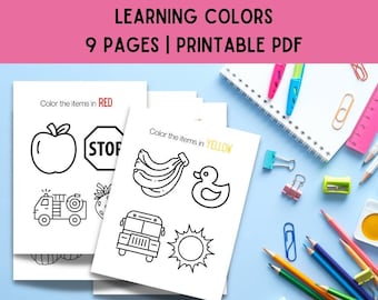 Preschool Color of the Week Learn Colors pre-k Curriculum Worksheets ...