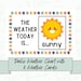 Weather Chart - Preschool Morning Focus - Circle Time Learning ...
