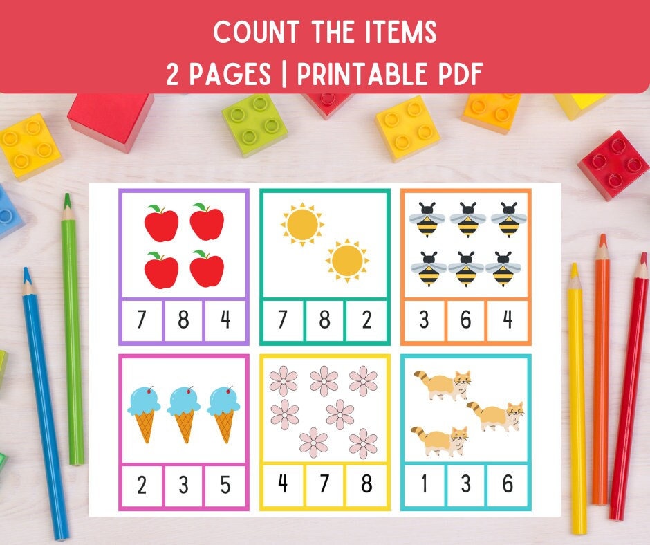 Preschool Counting - Pre-k Curriculum Worksheets- Printable Preschool ...
