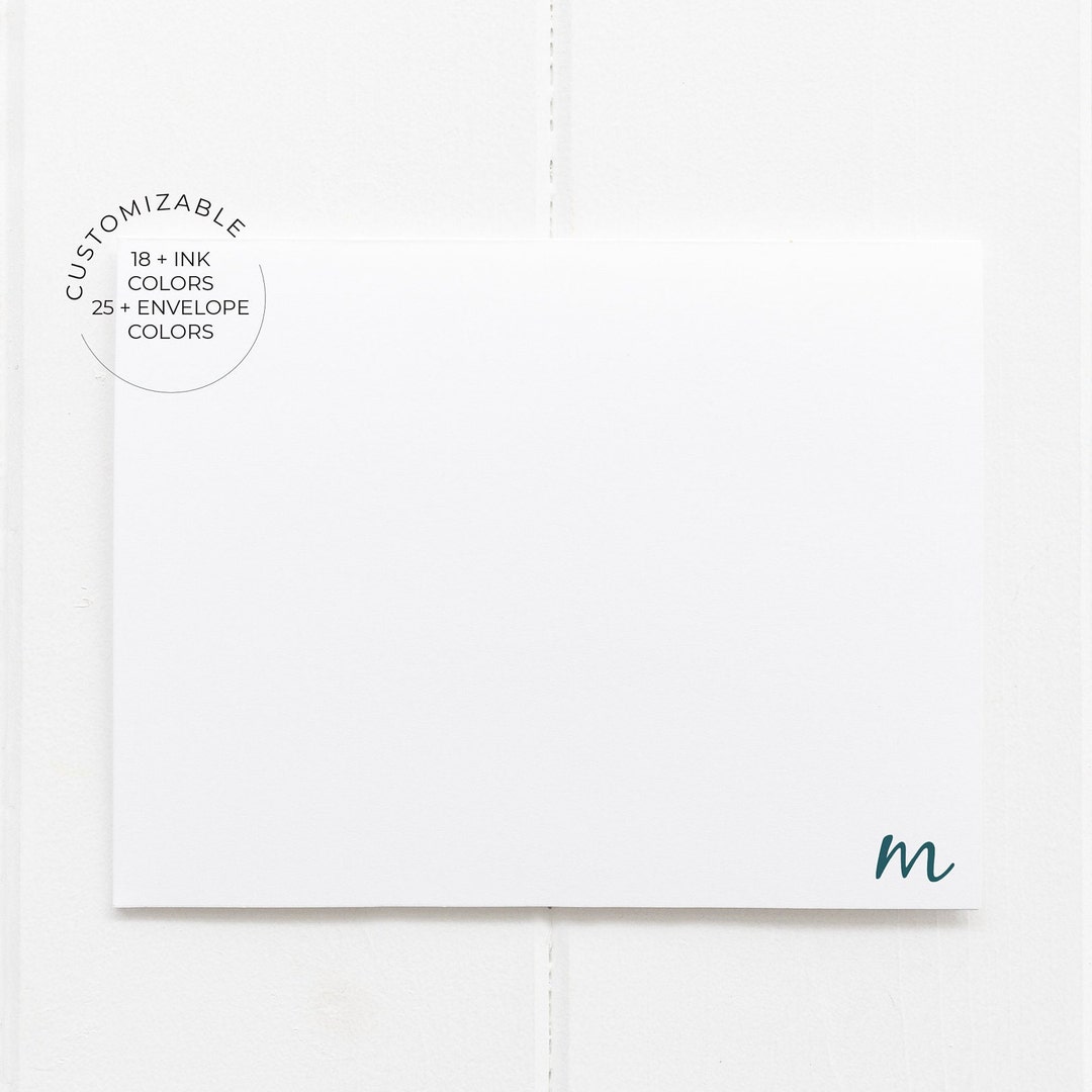 Initial Cards Monogram Cards Set of 10 Personalized - Etsy