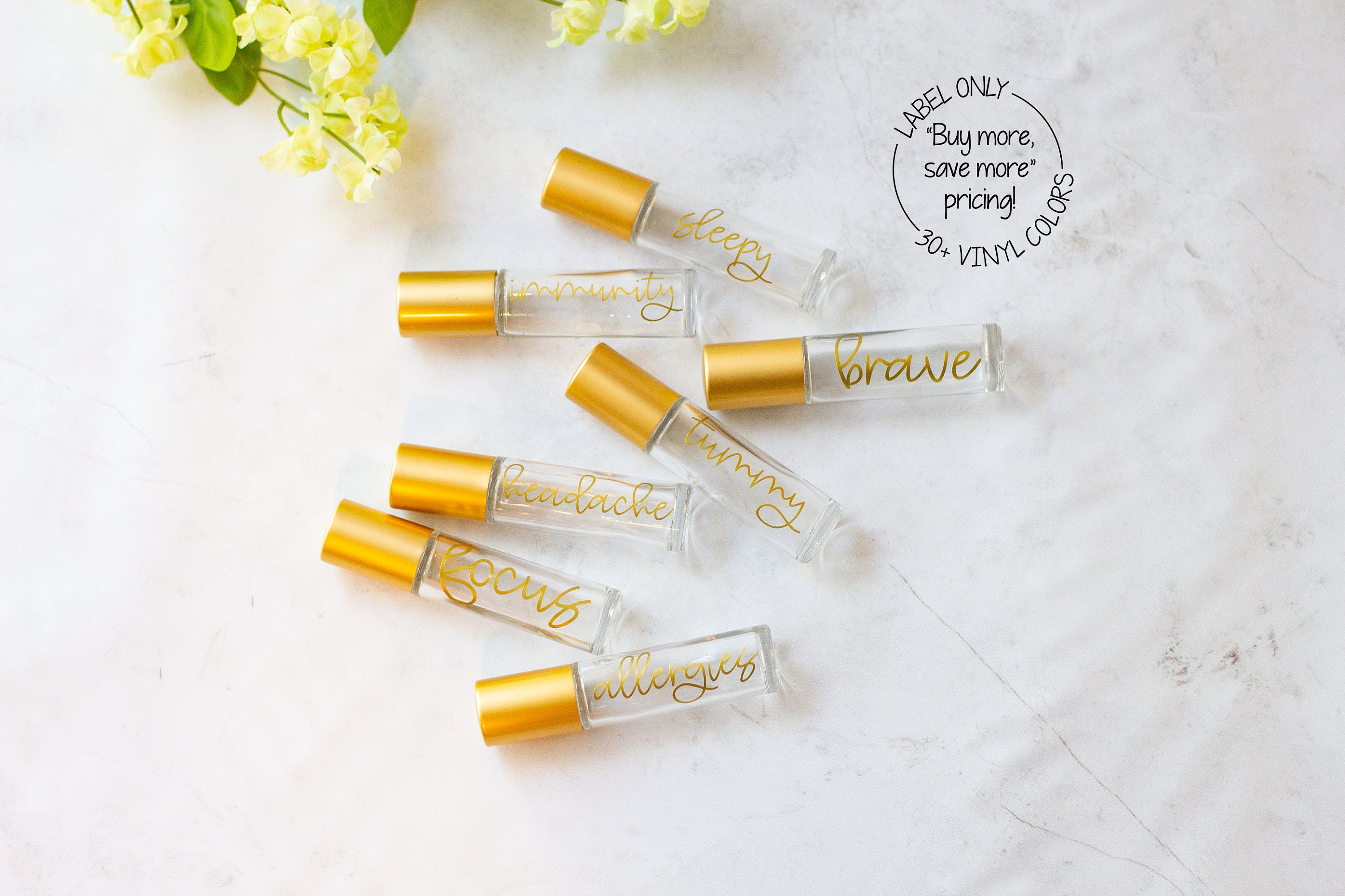 10 Ml Sticker - Label Only | Font #11 | Custom | Essential Oil Sticker ...