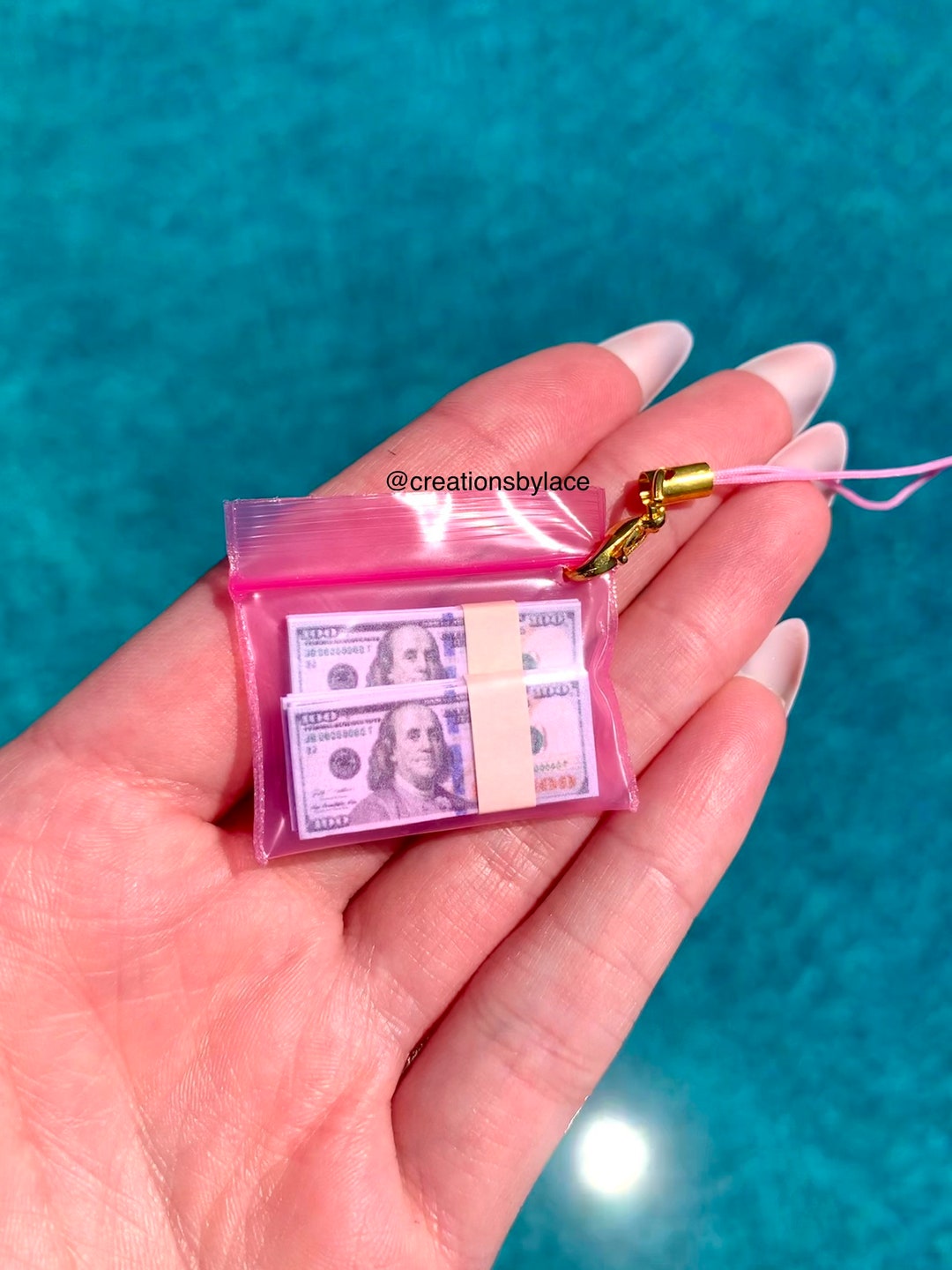Pink Lucky Money Stack Bag Charm NEW / Lucky Limited Edition Money Bag ...