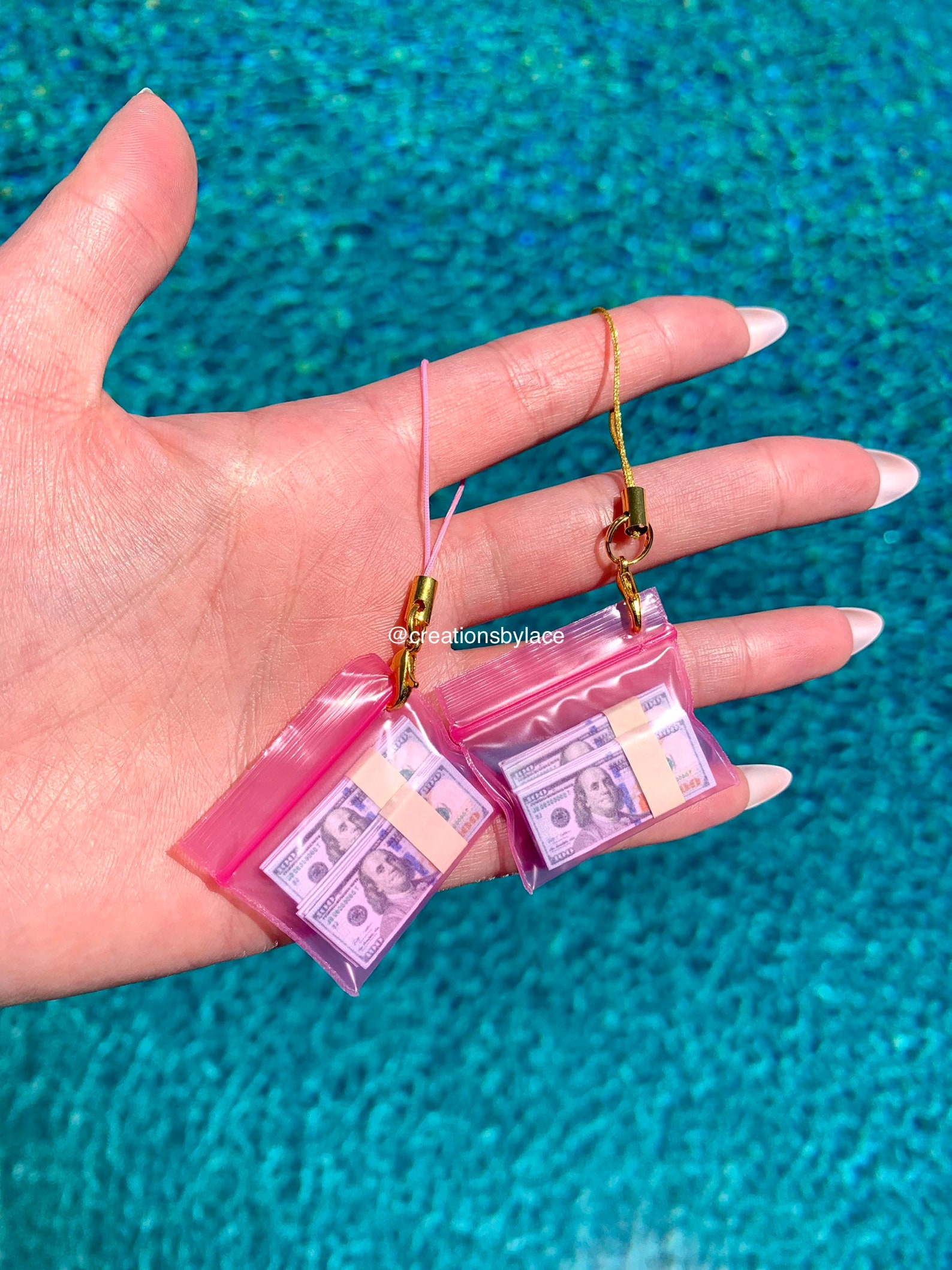 Pink Lucky Money Stack Bag Charm NEW / Lucky Limited Edition Money Bag ...