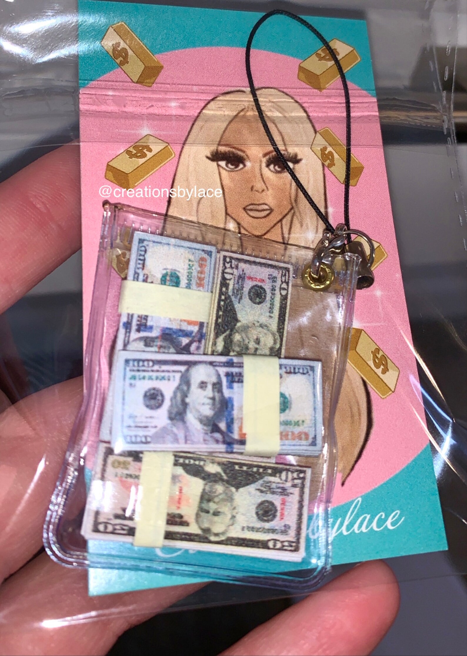 Handmade Mini Money Stack Bag Charms Manifesting Money Bags - Etsy