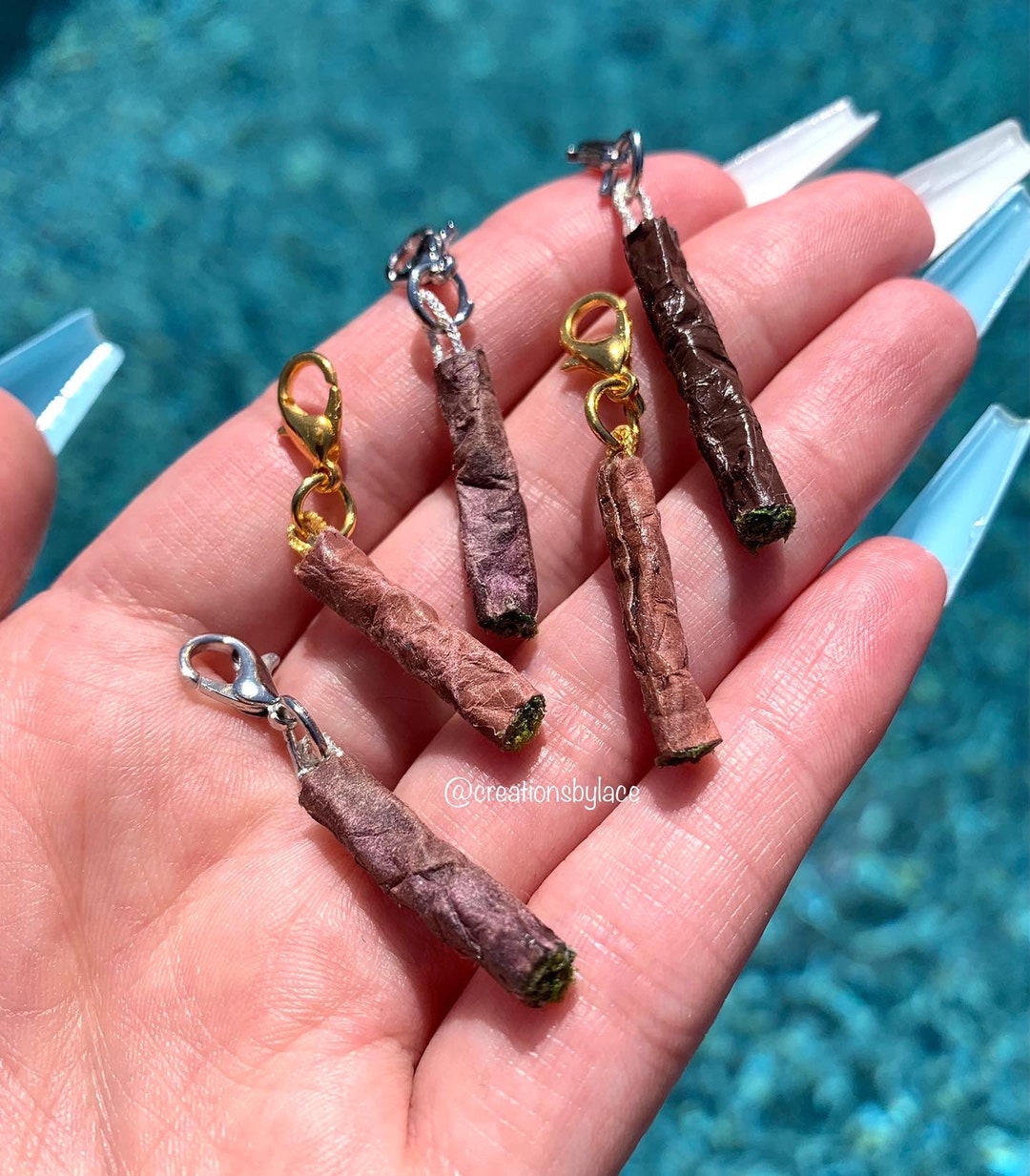 Tiny Blunt Charms | Miniature Blunts | Nail Charms / Sculpted Backwoods ...