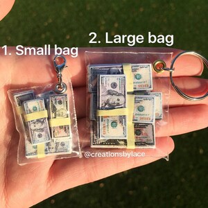 Handmade Mini Money Stack Bag Charms! Manifesting Money Bags - Etsy
