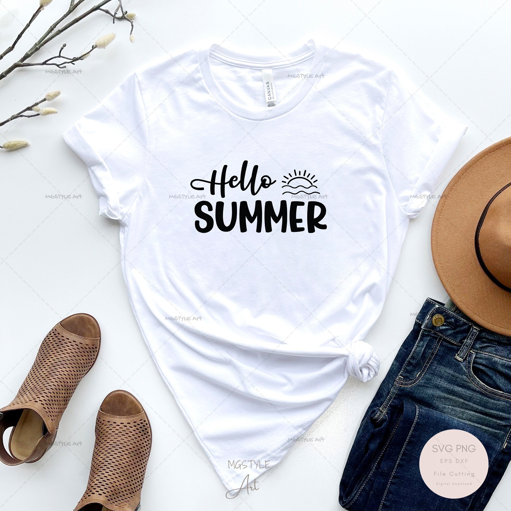 Hello Summer SVG, Summer Shirt SVG, Svgs for Shirts, Summer Saying Svg ...