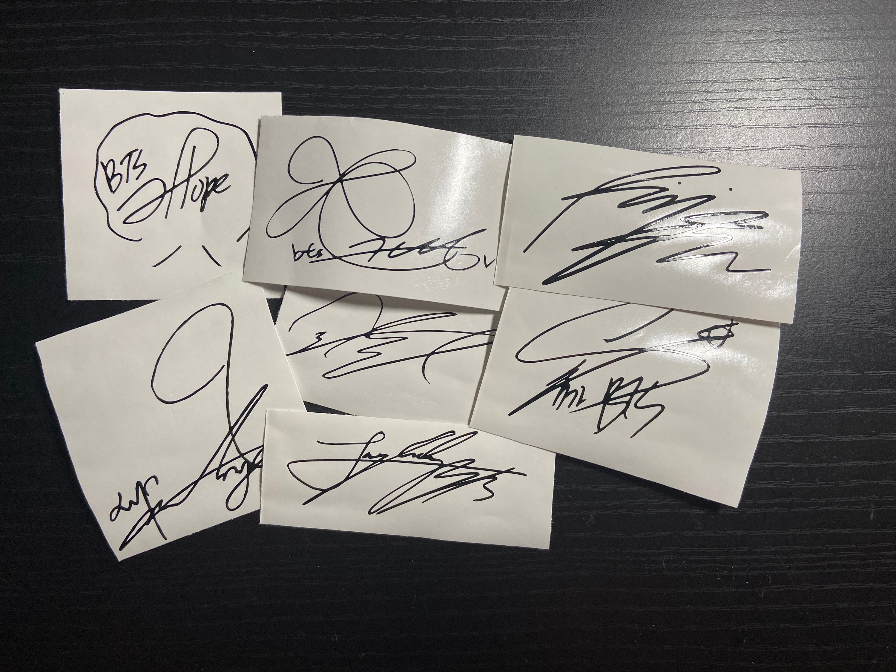 Bangtan Signature Decals RM Jin Suga J-hope Jimin V Jungkook | Etsy
