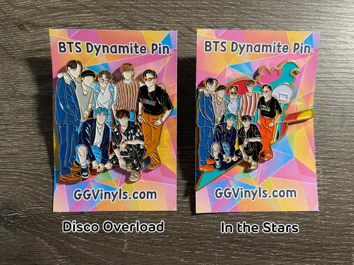 Bangtan Dynamite Group Jumbo BE Rainbow Enamel Pin RM Jim Suga | Etsy