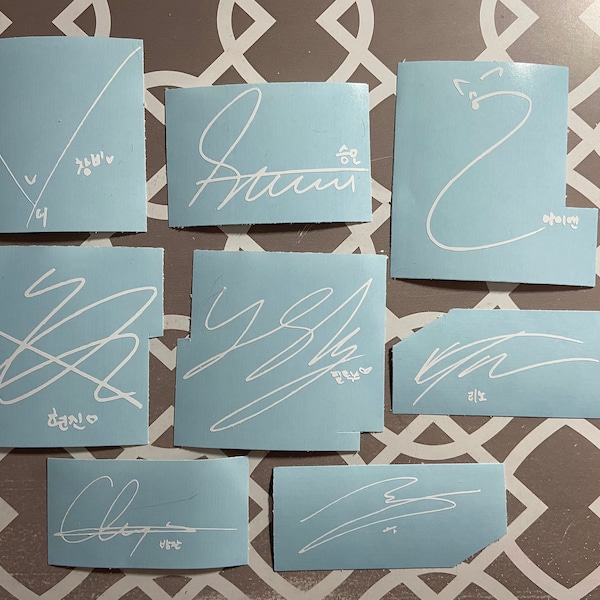 Skz Signature Stickers - Etsy