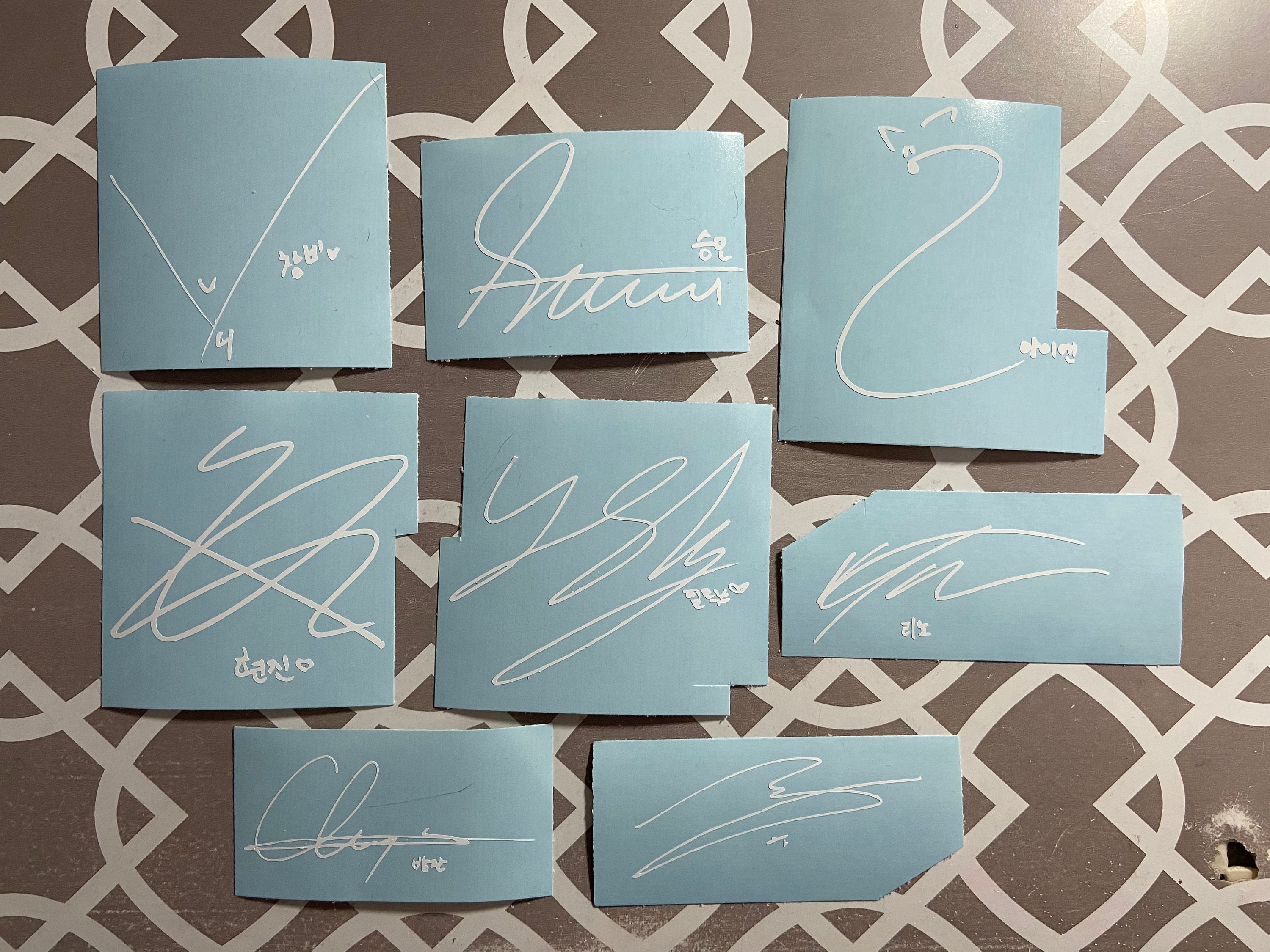 Stray Kids Signature Decals Bang Chan Lee Know Changbin - Etsy UK