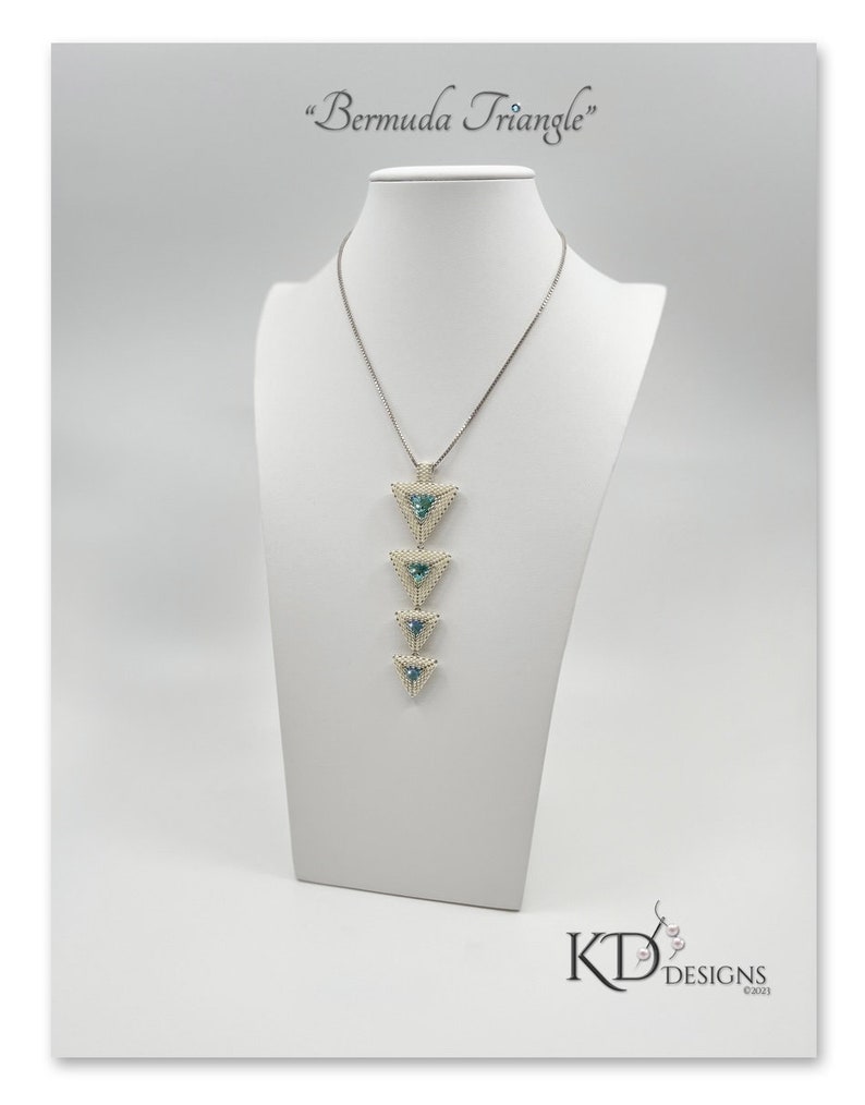 Tutorial/pattern for "bermuda Triangle" Pendent W/matching Earrings - Etsy