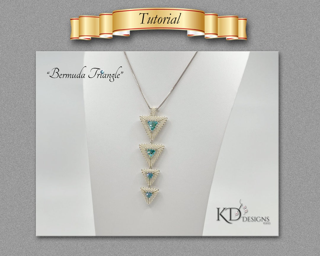 Tutorial/pattern for "bermuda Triangle" Pendent W/matching Earrings - Etsy