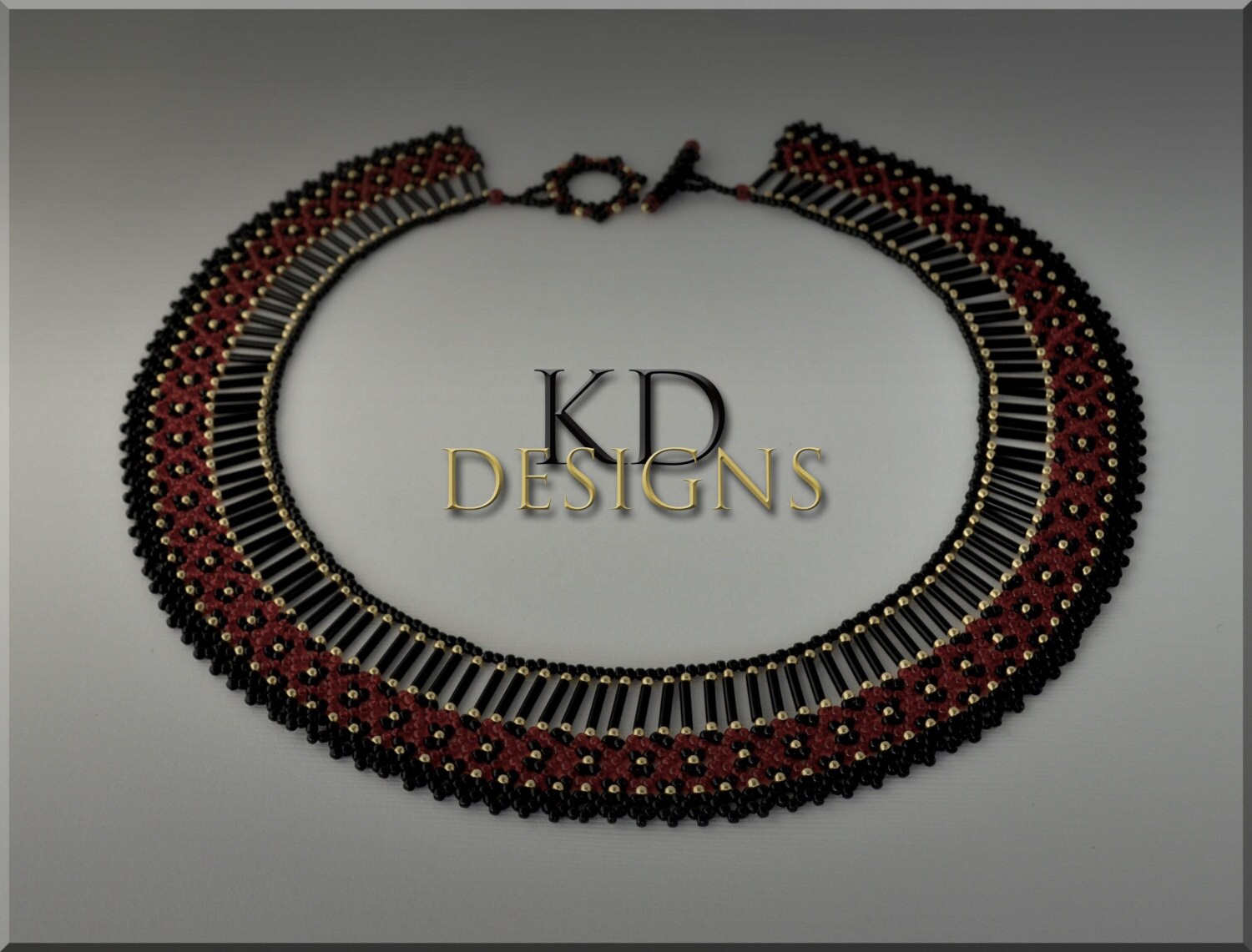 Beaded Net Necklace Pattern - Etsy