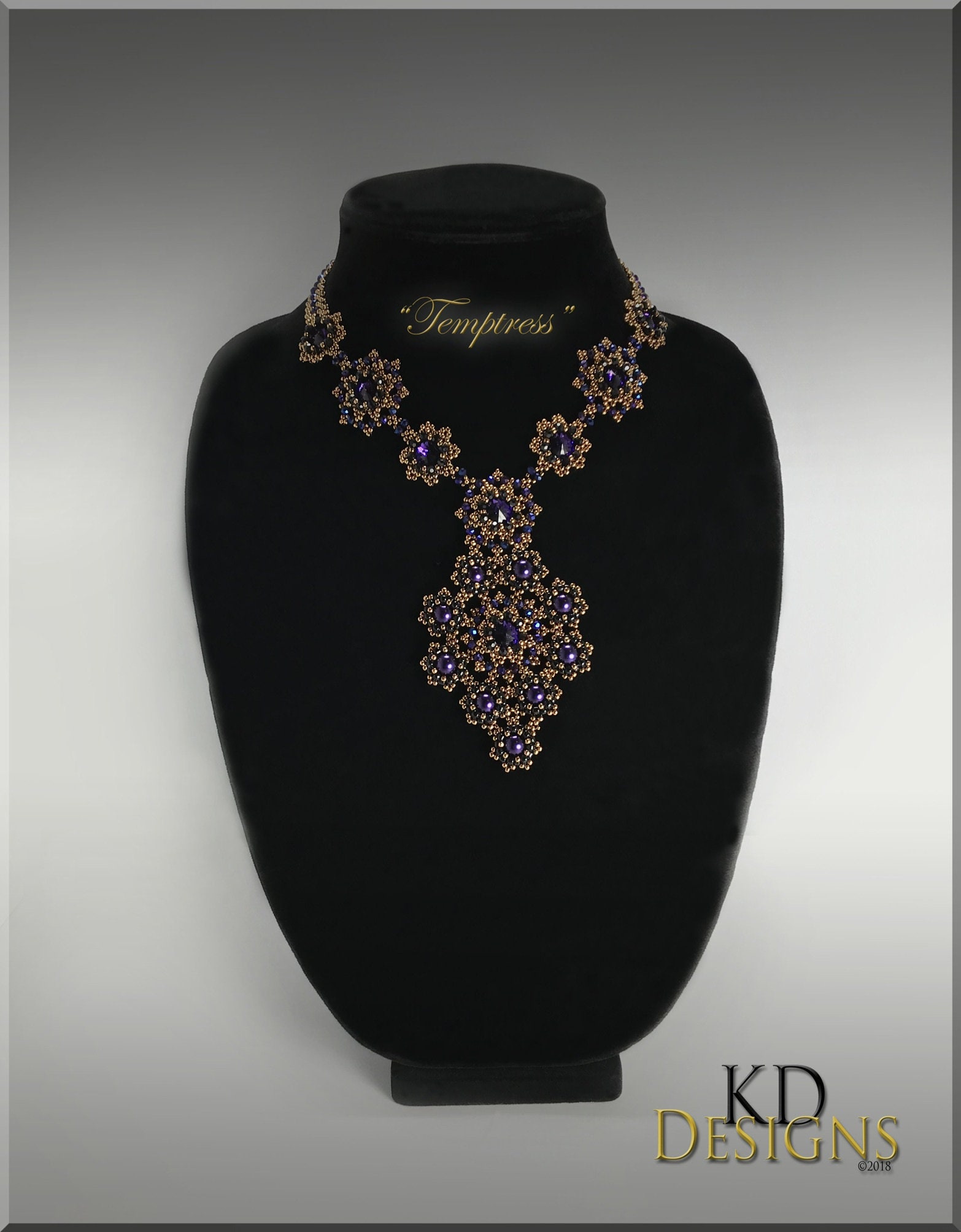 Tutorial/pattern for "temptress" With Matching Earrings - Etsy