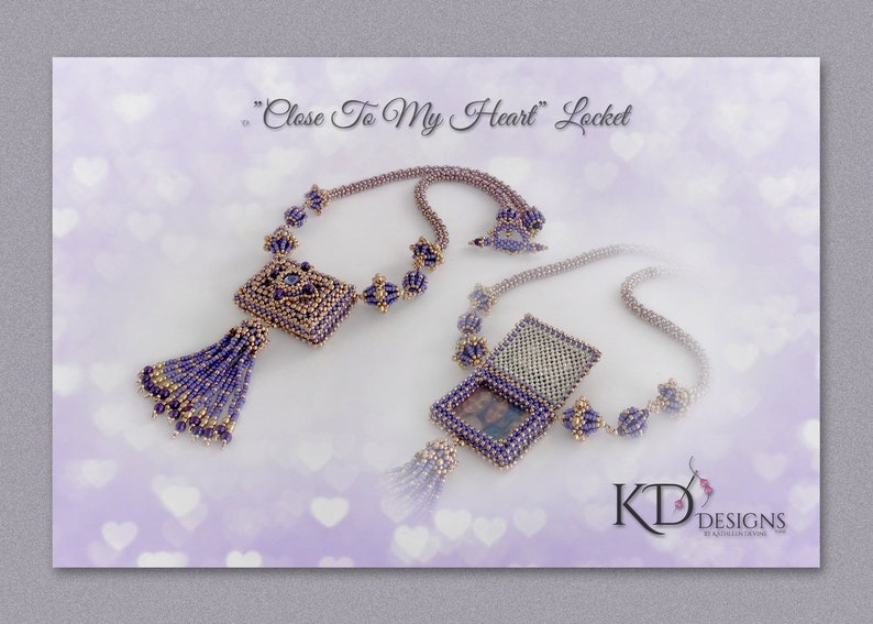Tutorial/pattern for "close to My Heart" Beaded Locket Necklace. - Etsy