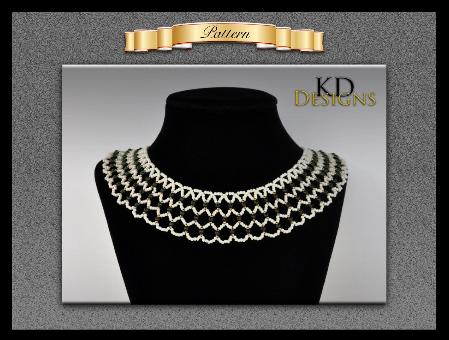 Beaded Net Necklace Pattern - Etsy