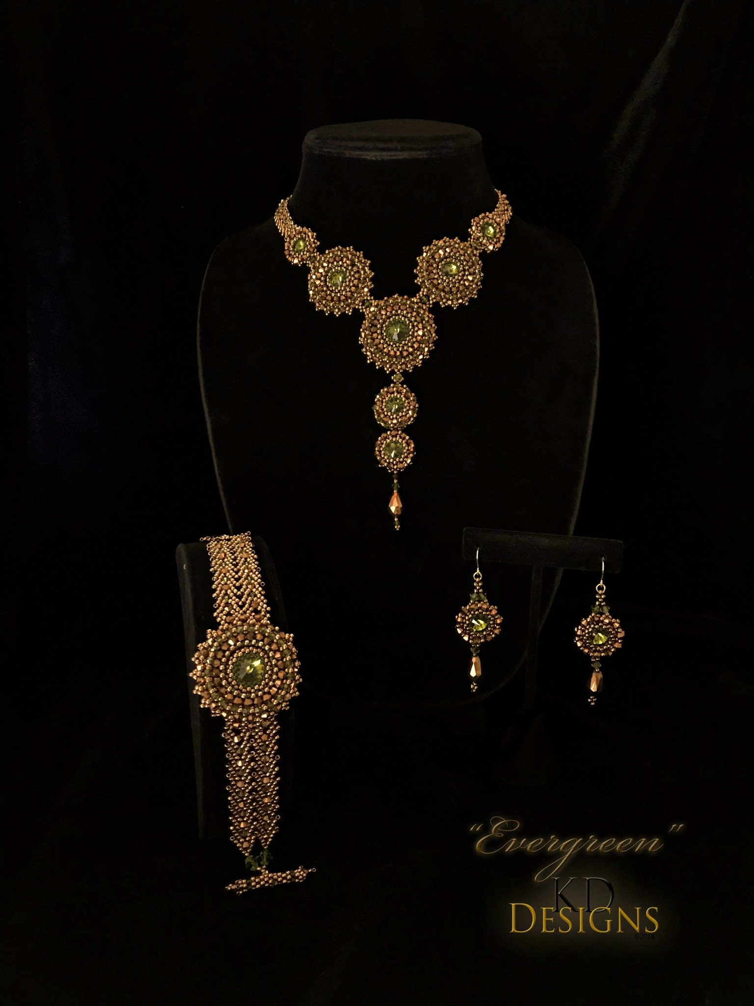 Tutorial/pattern for evergreen Necklace Bracelet - Etsy
