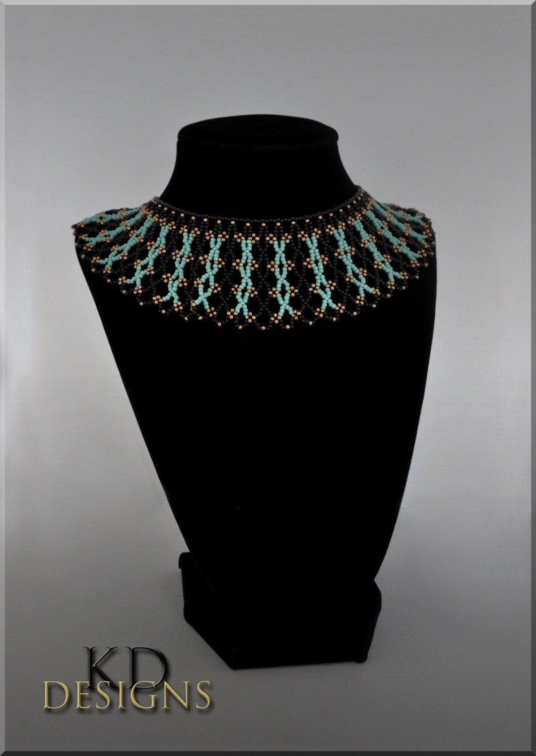 Beaded Net Necklace - Etsy