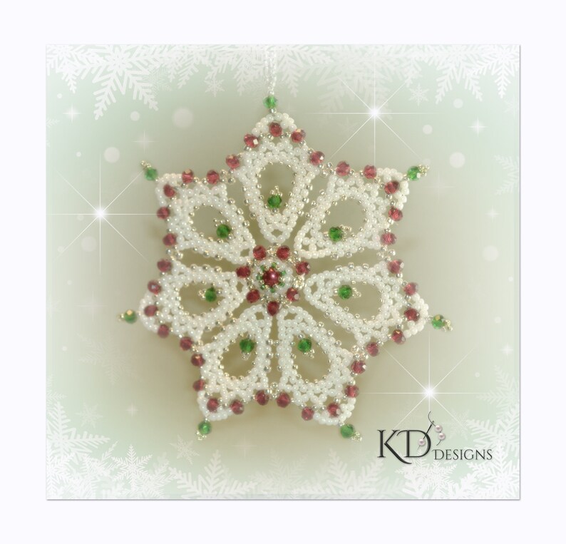 Tutorial/pattern for " Christmas Snowflake 2017" - Etsy