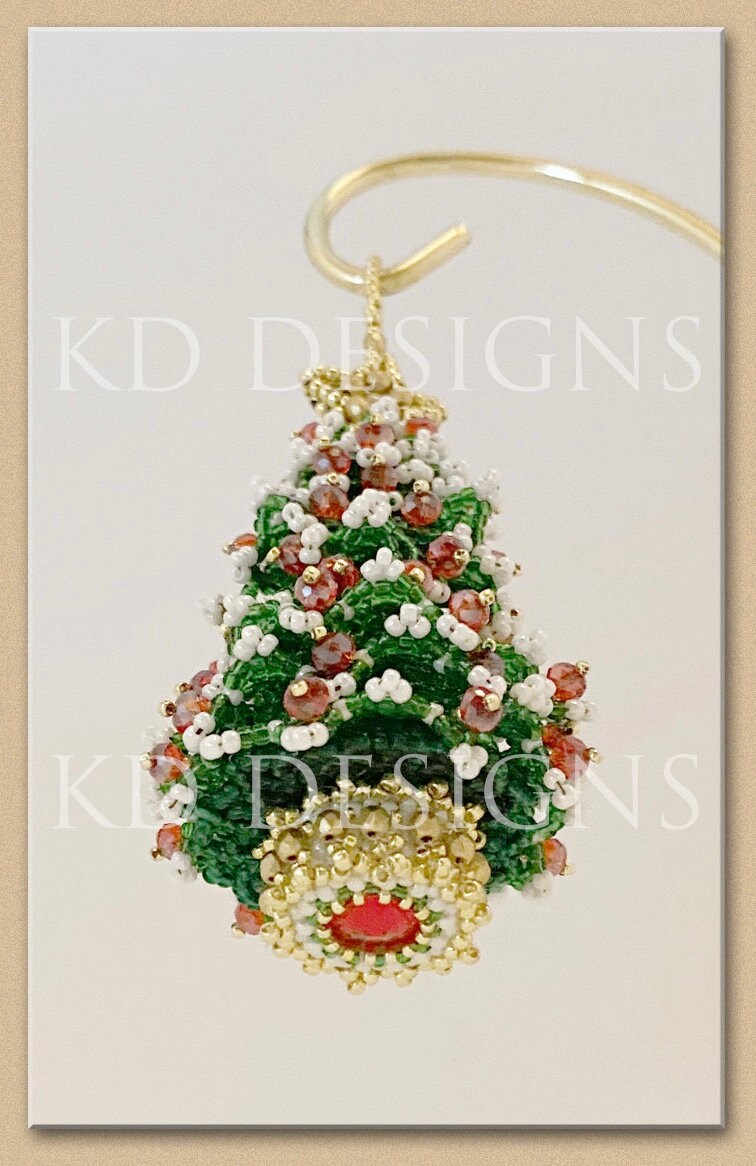 Tutorial/pattern for beaded Christmas Tree Ornament - Etsy