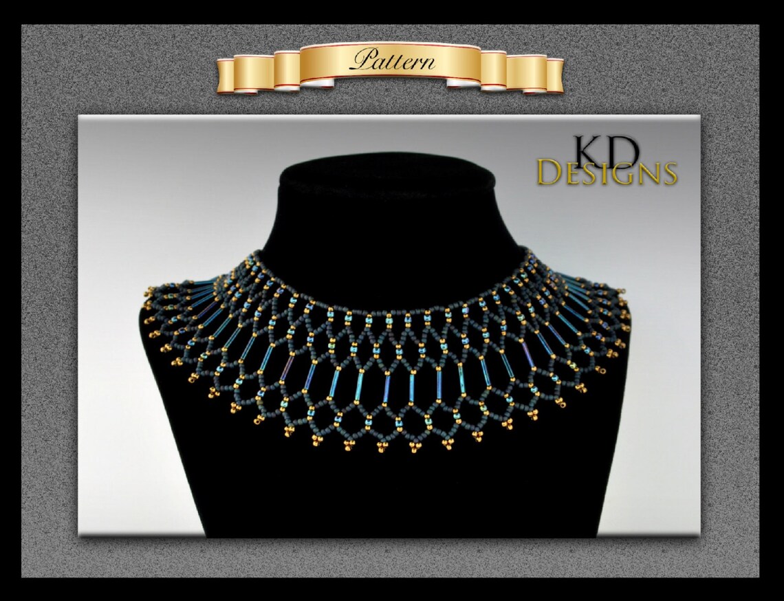 Beaded Net Necklace Pattern - Etsy