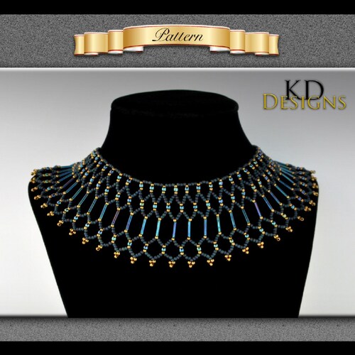 Beaded Net Necklace Pattern - Etsy