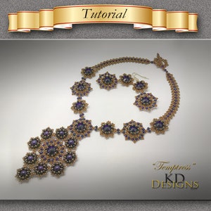 Tutorial/pattern for "temptress" With Matching Earrings - Etsy