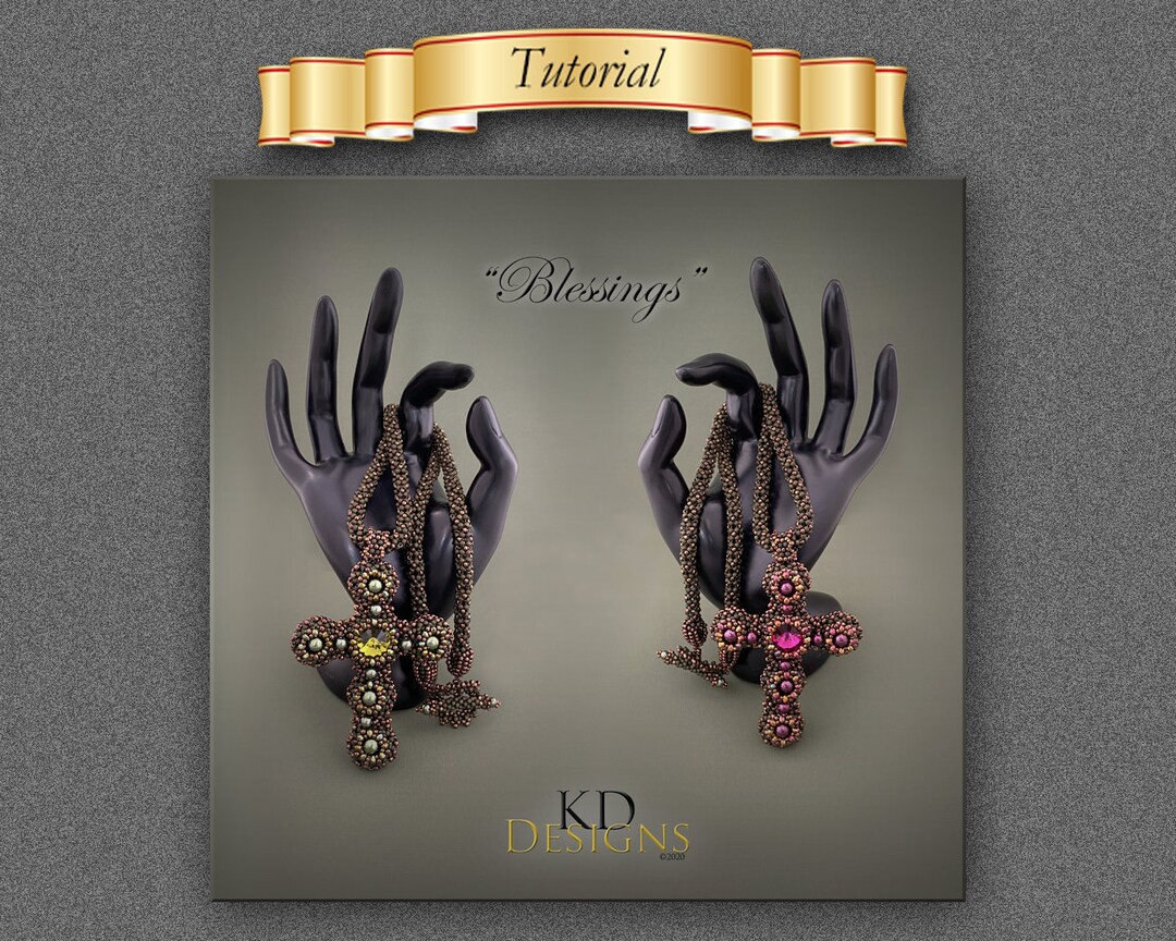 Tutorial/pattern for (two Sided) "blessings" Beaded Cross W/matching ...