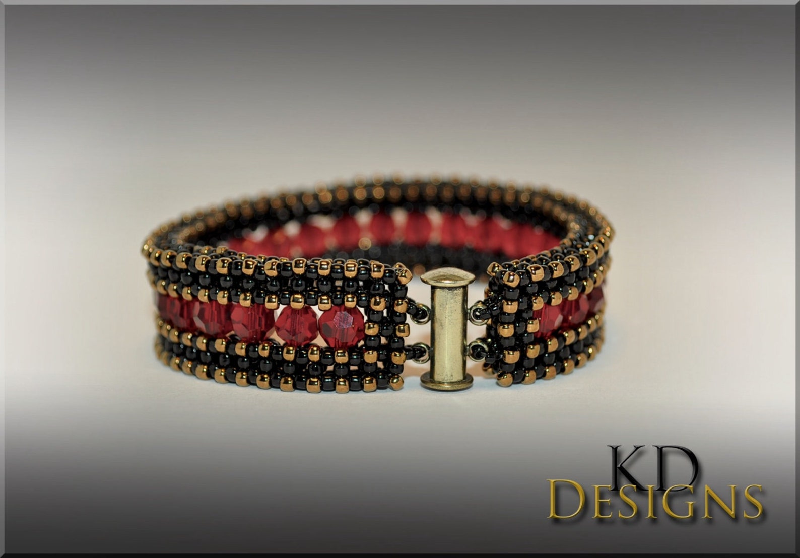 Tutorial /pattern Beaded bracelet with 6mm facet's | Etsy