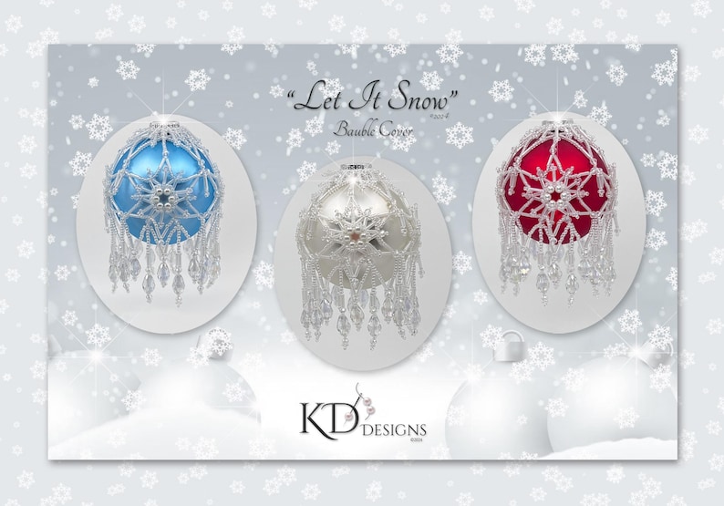 Tutorial/pattern for "let It Snow" Bauble Cover - Etsy
