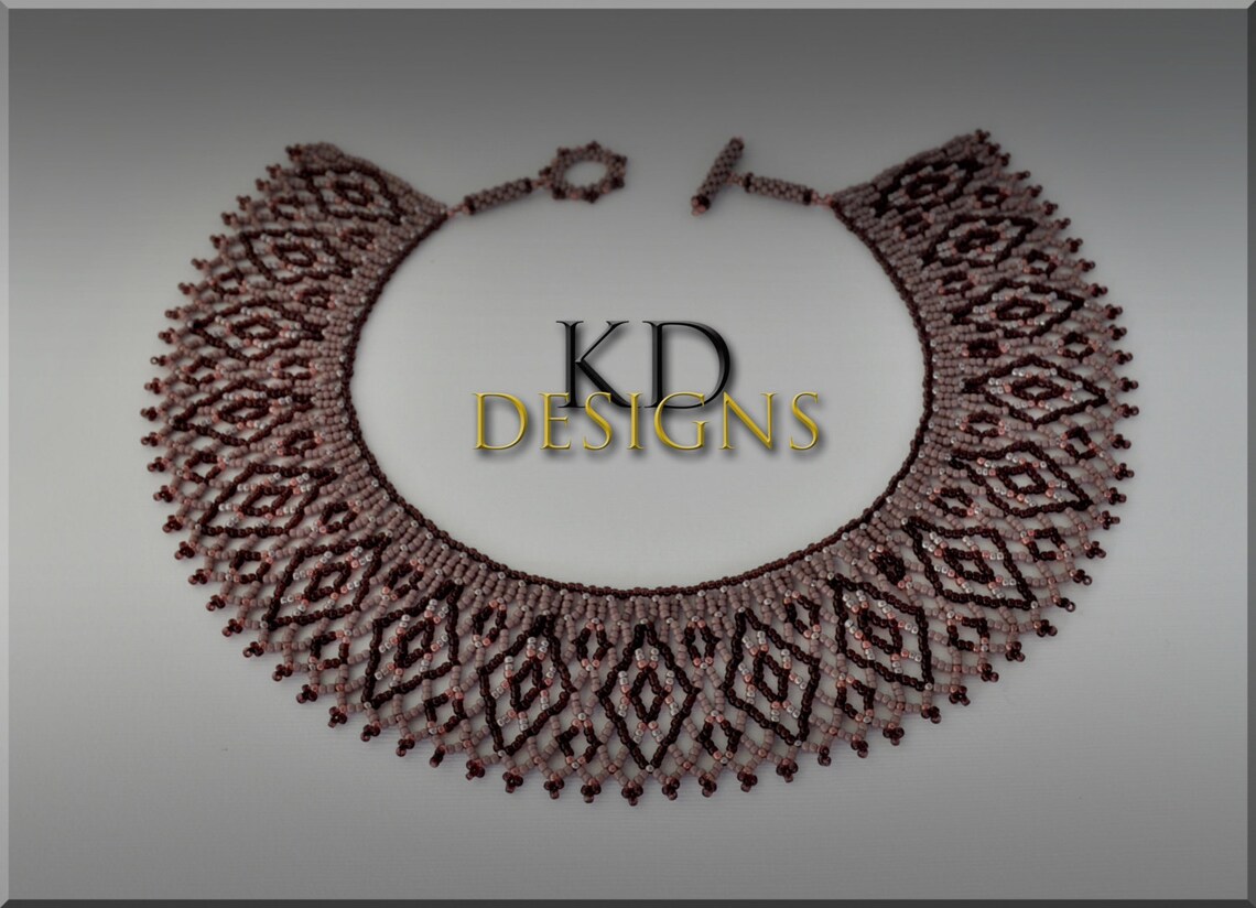 Beaded Net Necklace Pattern - Etsy