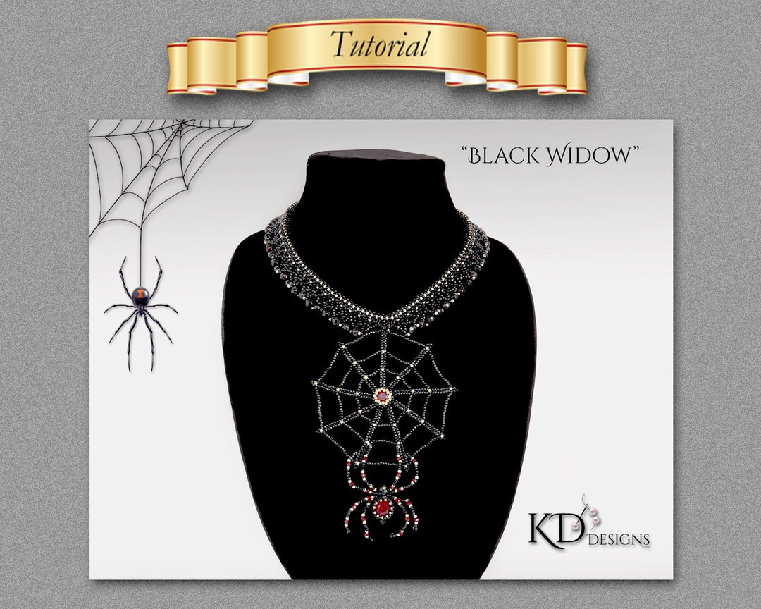 Tutorial/pattern for "black Widow" Beaded Necklace - Etsy