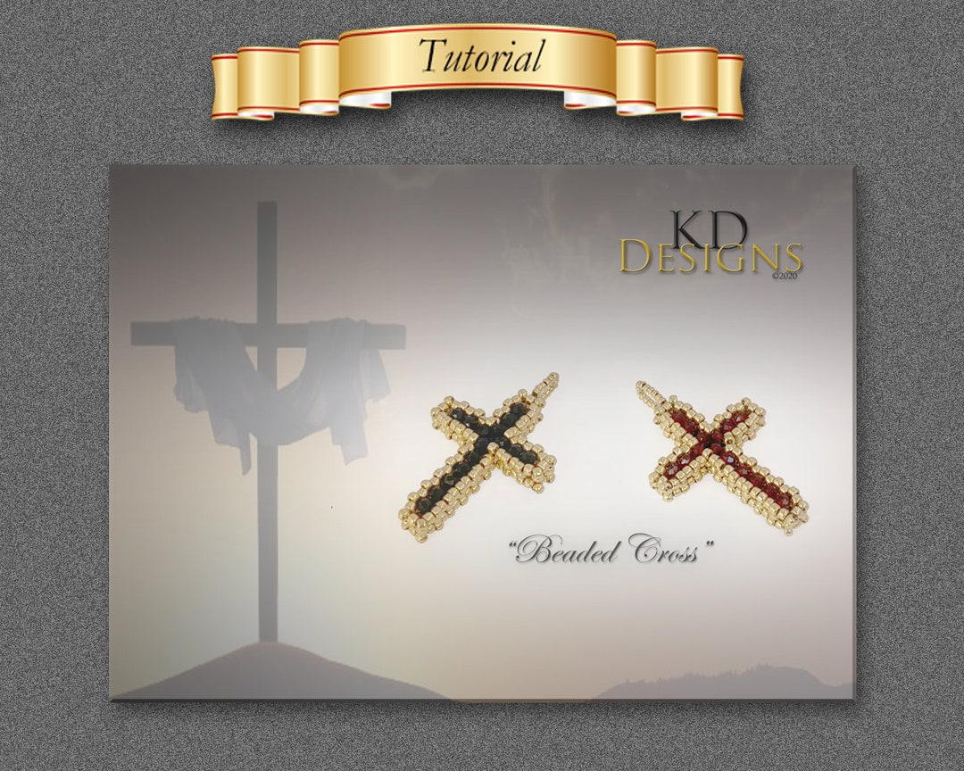 Tutorial/pattern for "2 Sided Beaded Cross" - Etsy