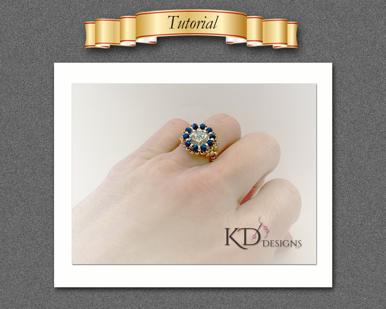 Tutorial/Pattern for Beaded Ring | Etsy