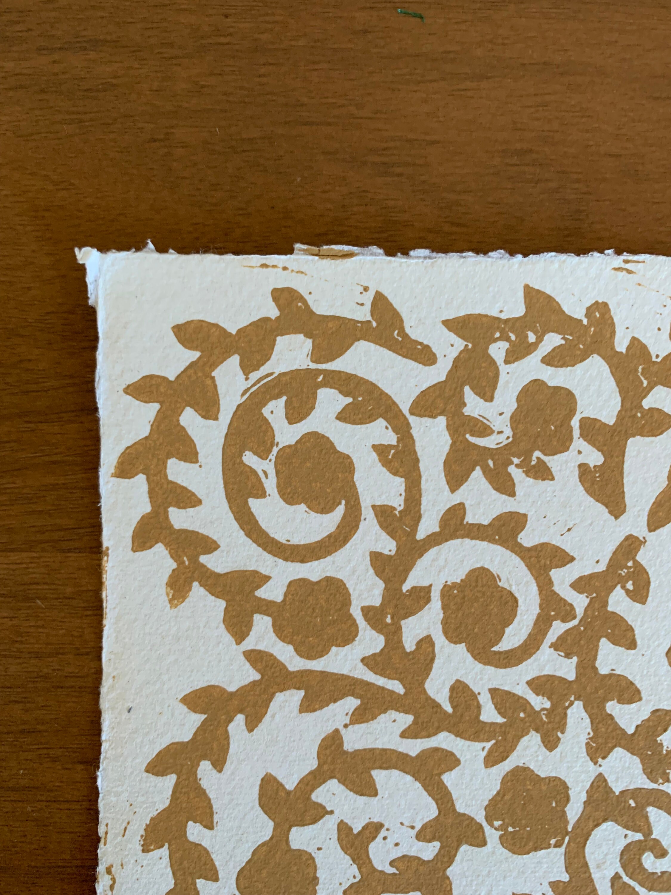 Floral Pattern Linocut Print, 8x8 - Etsy