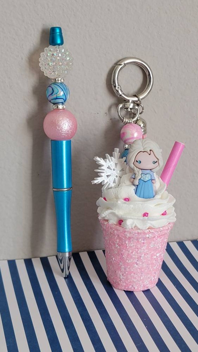 Adorable Pink Elsa From Frozen Keychain Christmas Ornament - Etsy