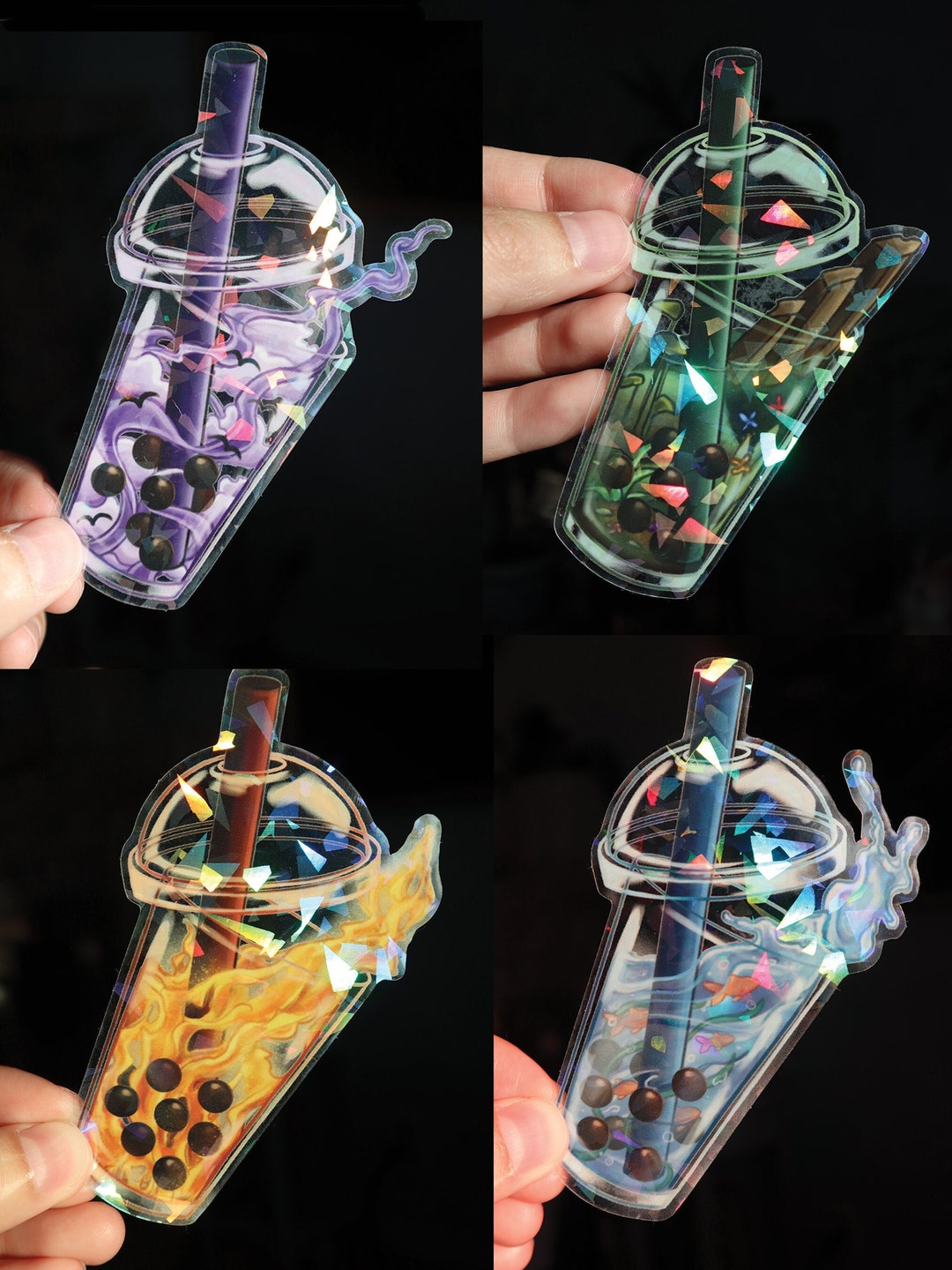 Boba Bubble Milk Tea Stickers Set Elemental Avatar the Last Airbender ...