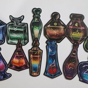 Zodiac Signs Star Sign Stickers Astrology Horoscope Birthstones Potion ...