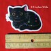 Black Cat Sticker Cute Kitty Kitten Neko Pet Animal Adorable Chibi ...