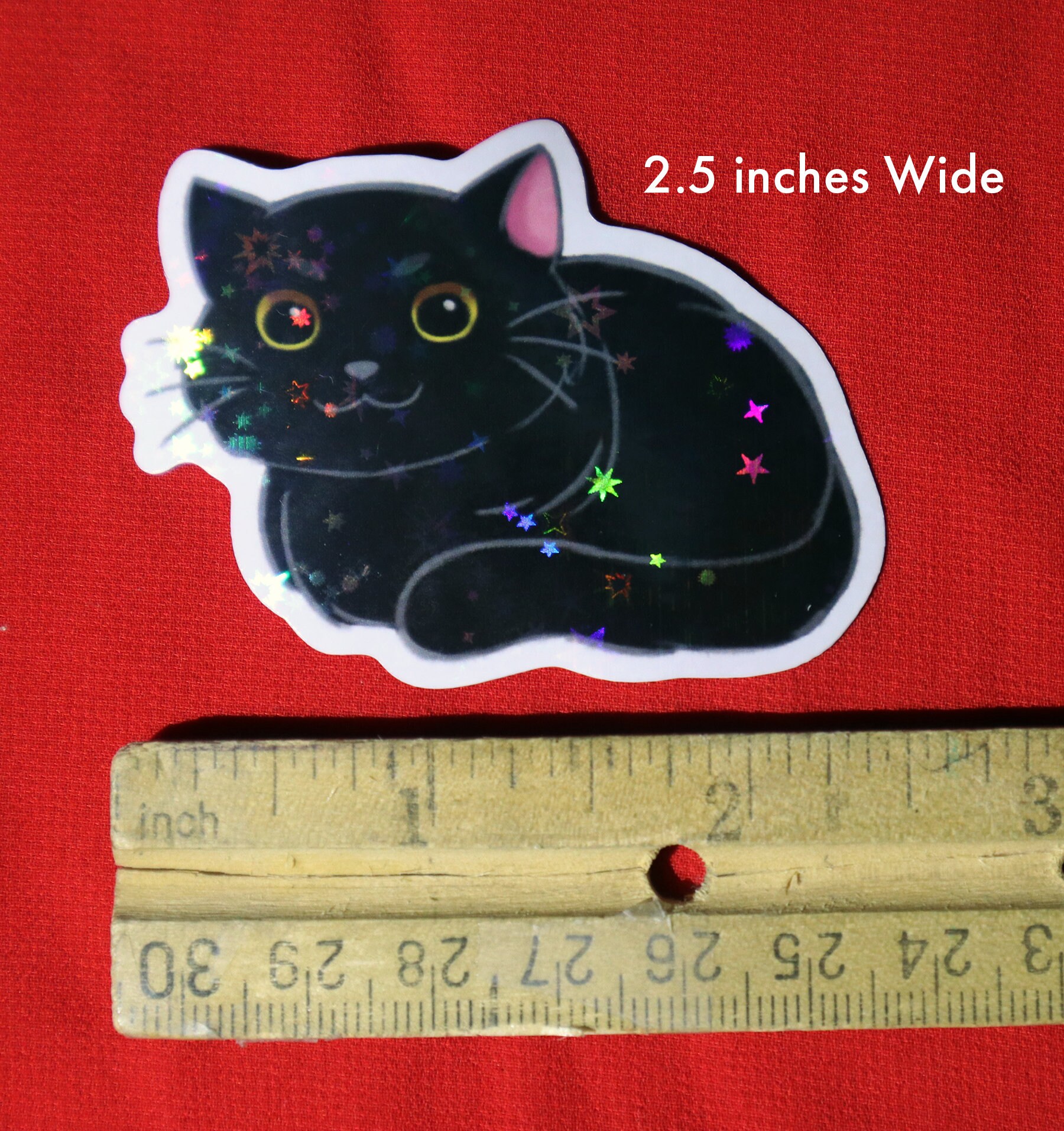 Black Cat Sticker Cute Kitty Kitten Neko Pet Animal Adorable Chibi ...