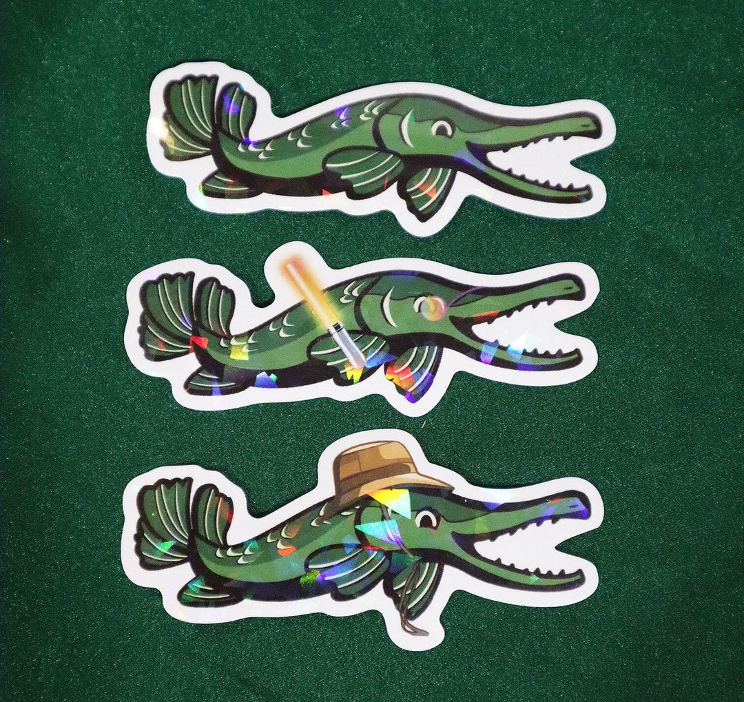 Green Fish Sticker Fishing Alligator Gar Ocean Sea Lake River - Etsy