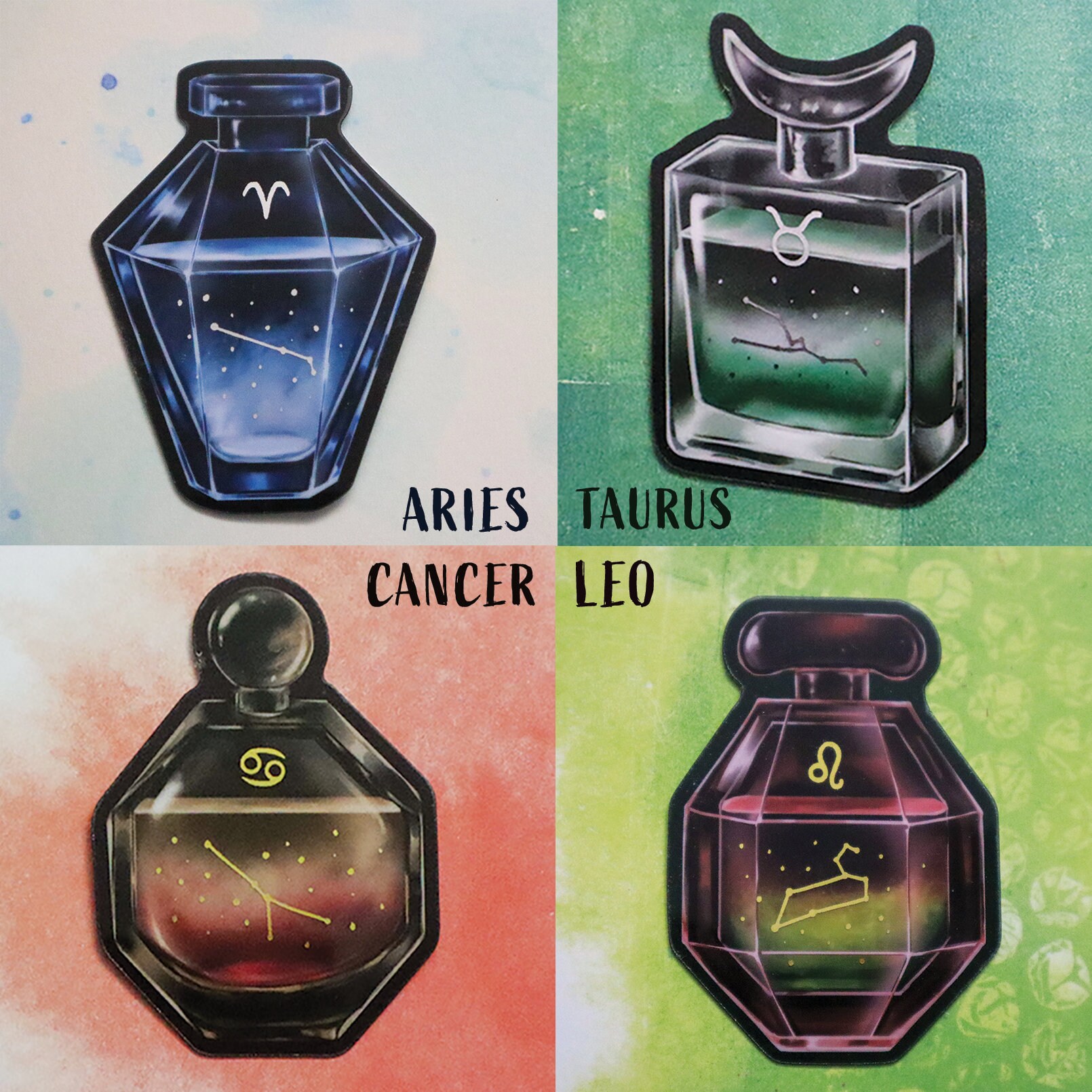 Zodiac Signs Star Sign Stickers Astrology Horoscope Birthstones Potion ...