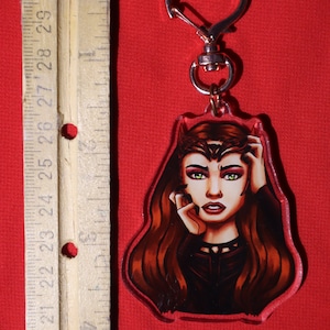 Scarlet Witch Wanda Maximoff Acrylic Keychain Charm Elizabeth Olsen ...