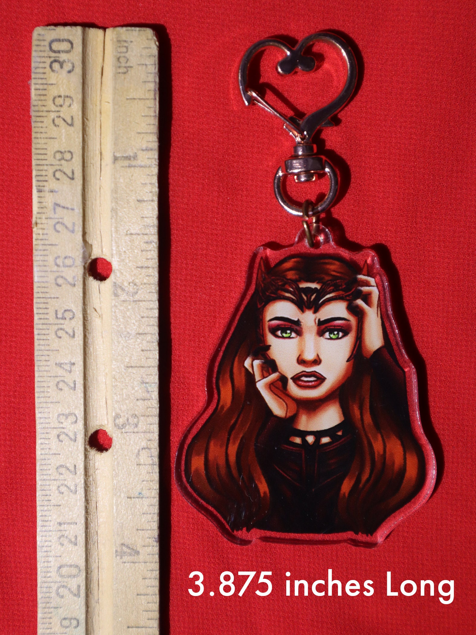 Scarlet Witch Wanda Maximoff Acrylic Keychain Charm Elizabeth Olsen ...