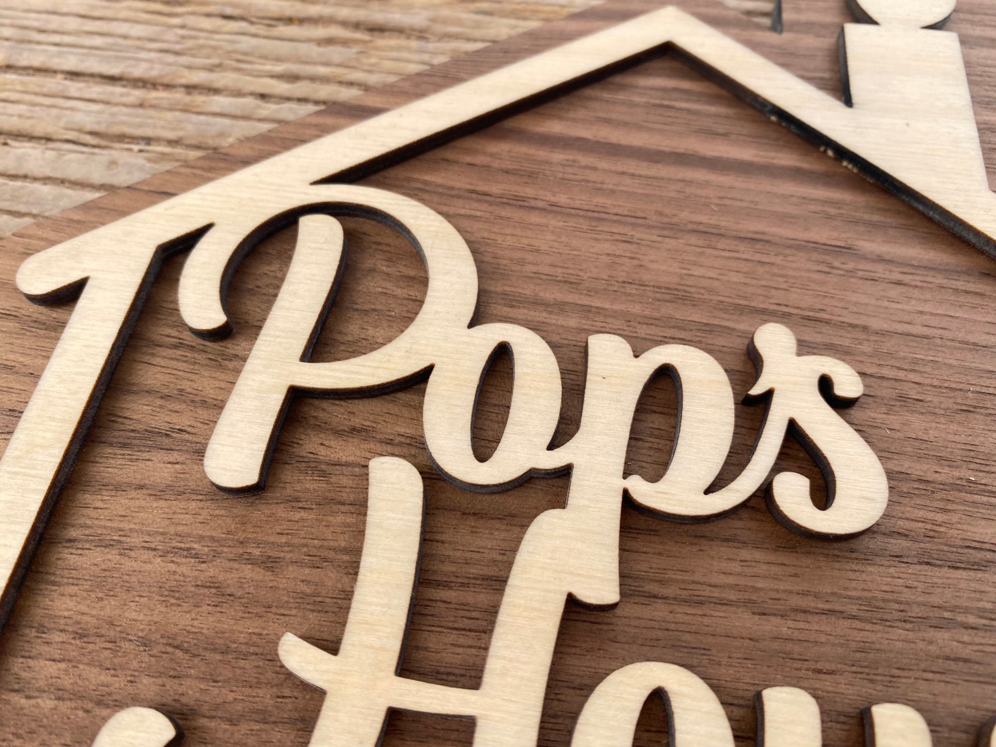 Pop's House Sign for Your Pop Fathers Day Gift Father - Etsy