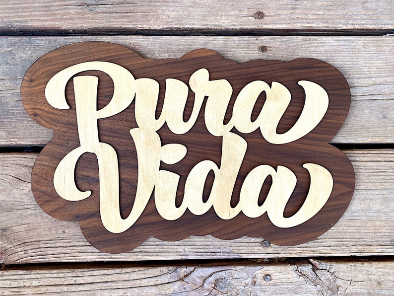 Pura Vida Sign Multilayer Wood Sign for Lovers of Costa Rica - Etsy